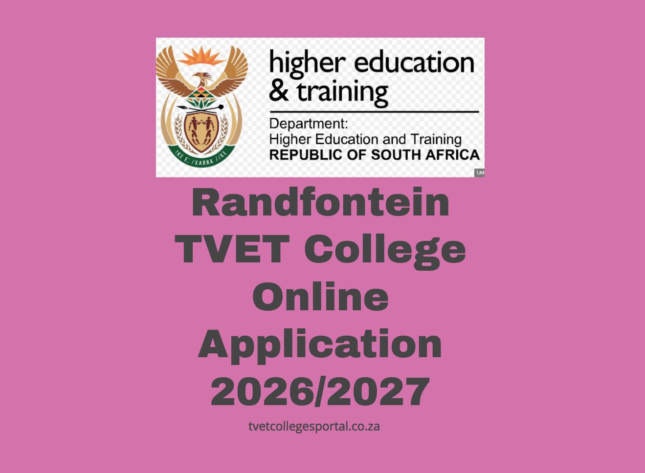 Randfontein TVET College Online Application 2026/2027 - TVET Colleges