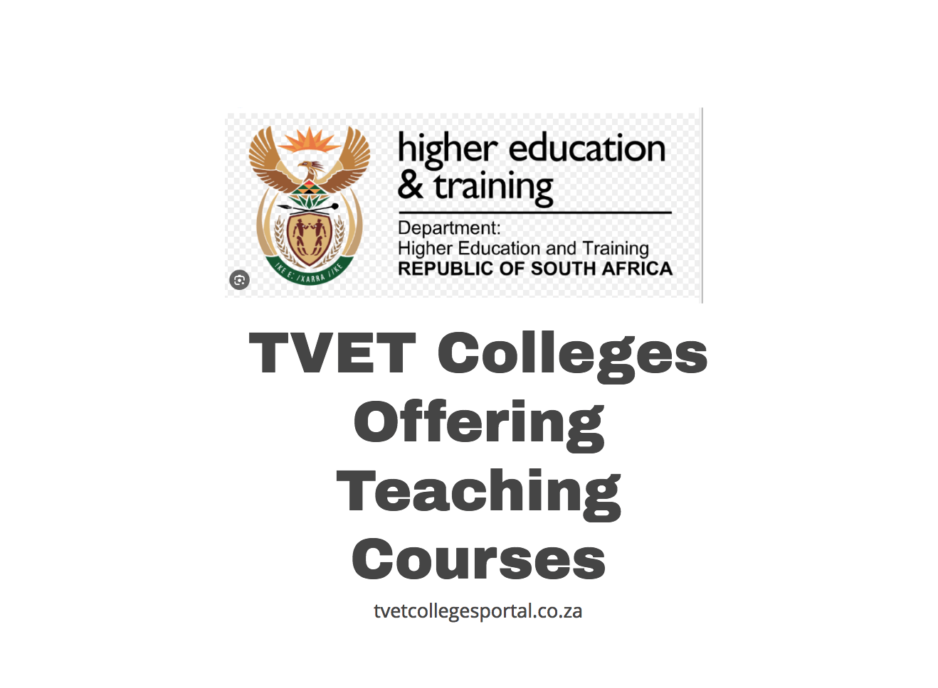 TVET Colleges Offering Teaching Courses - TVET Colleges
