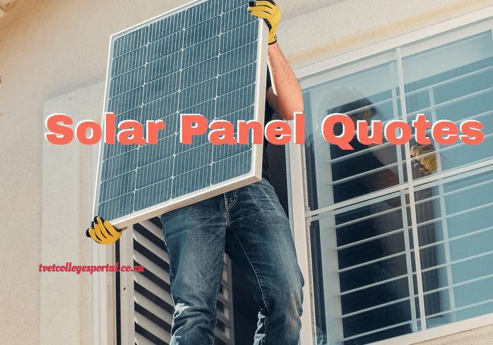 Solar Panel Quotes - TVET Colleges