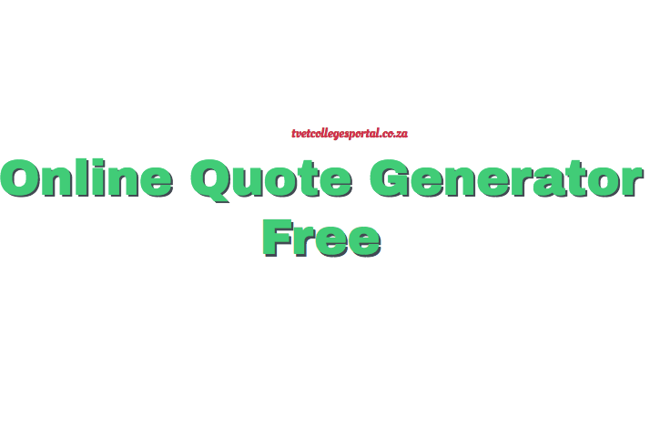 Online Quote Generator Free - TVET Colleges